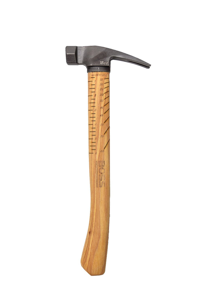 18 oz. Steel Hammer | Hickory Handle – Boss Hammer Co.